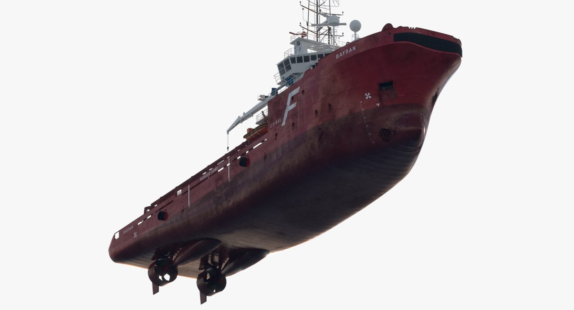 ahts vessel anchor handling 3d model