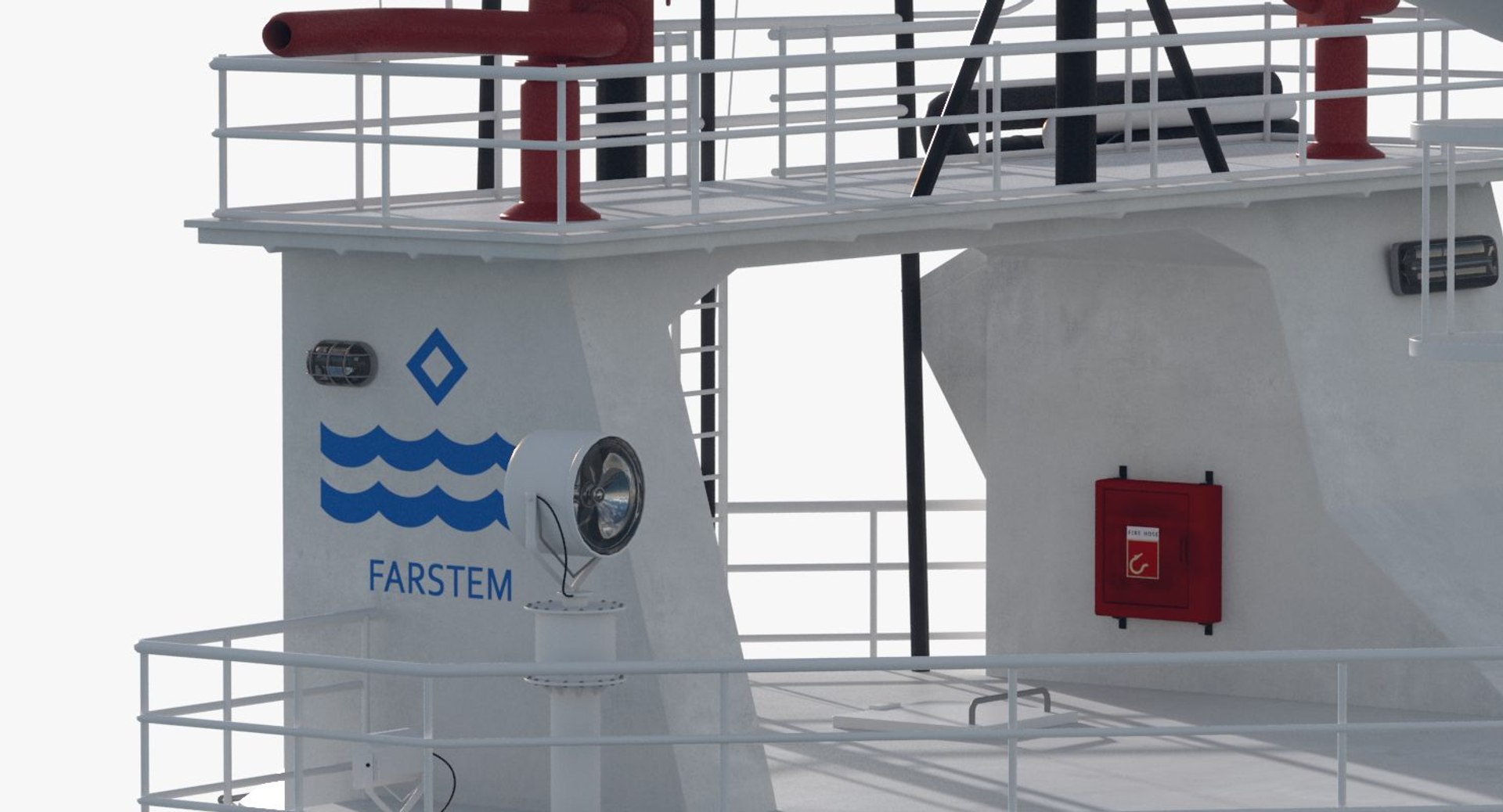 ahts vessel anchor handling 3d model