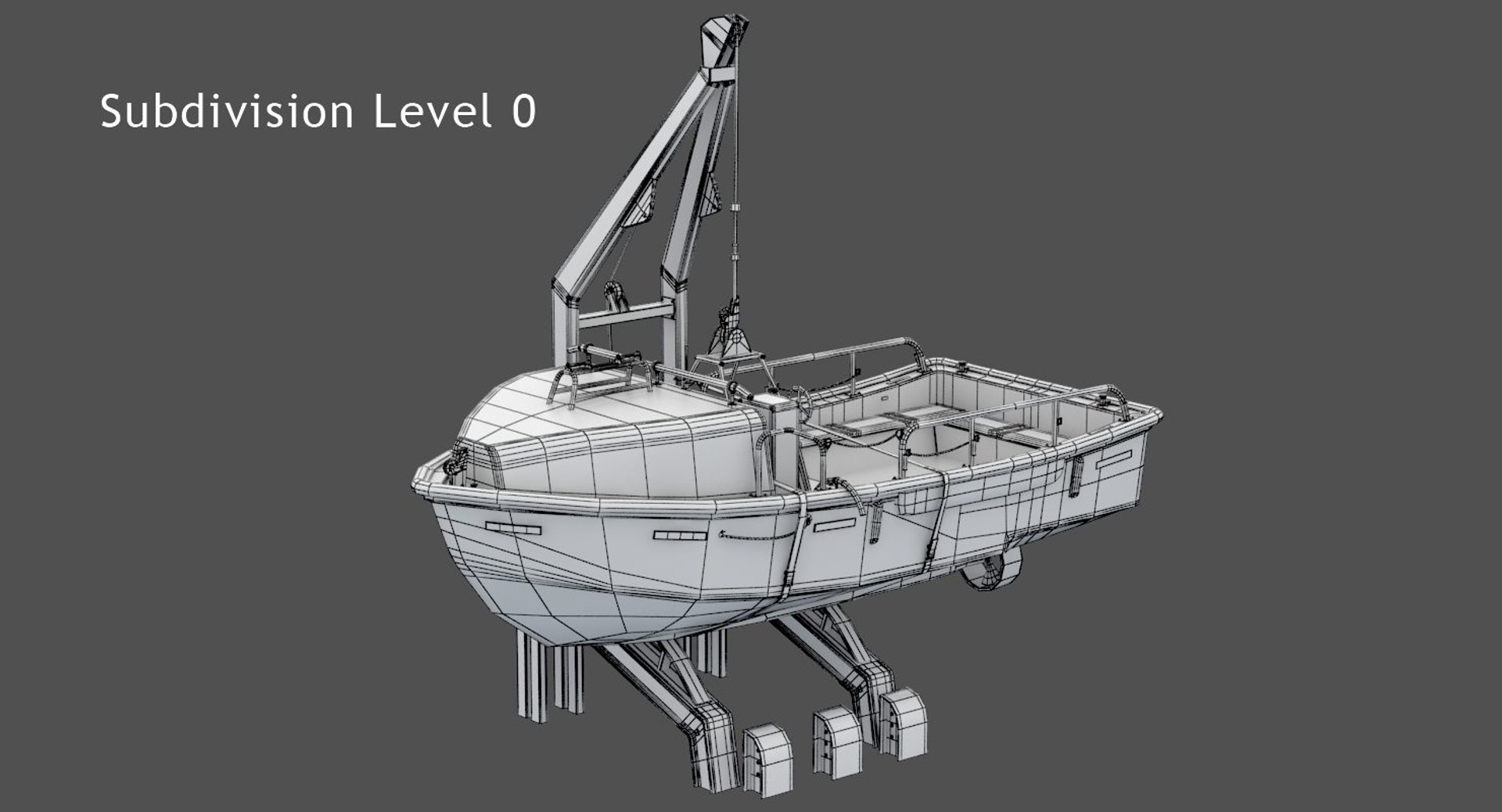 ahts vessel anchor handling 3d model