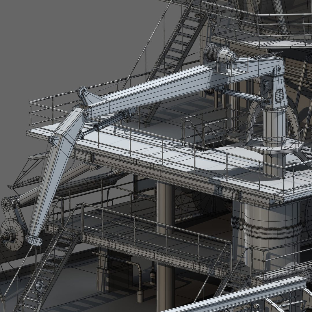 ahts vessel anchor handling 3d model