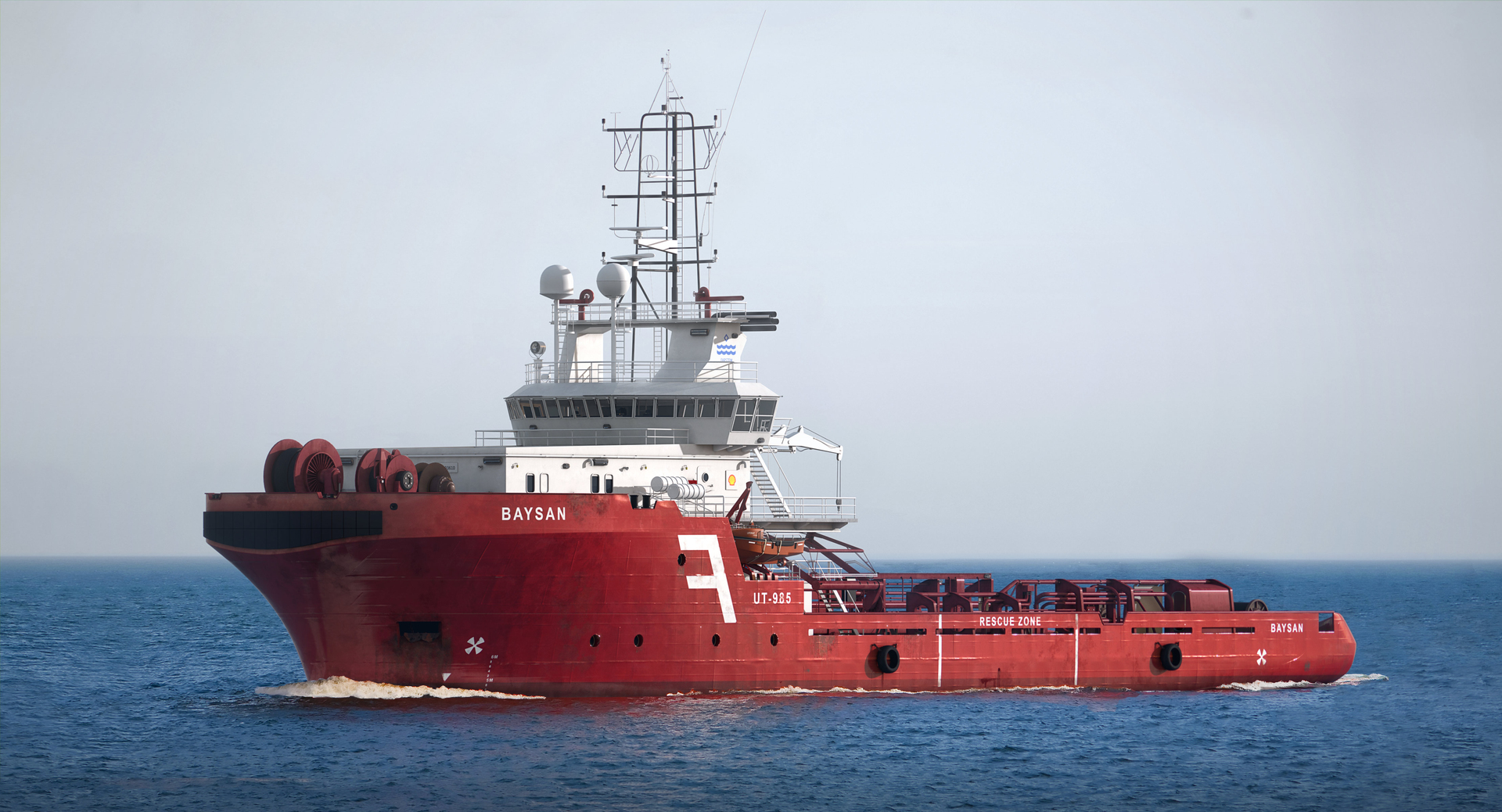 ahts vessel anchor handling 3d model