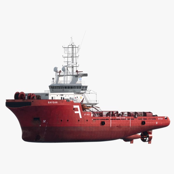 ahts vessel anchor handling 3d model