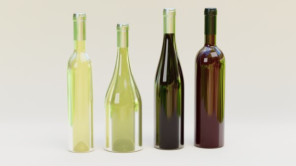modelo 3d Botellas de vino en blanco - TurboSquid 2009985