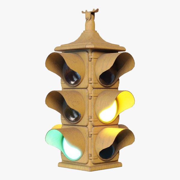modelo 3d Semáforo amarillo Low-poly - TurboSquid 2221869