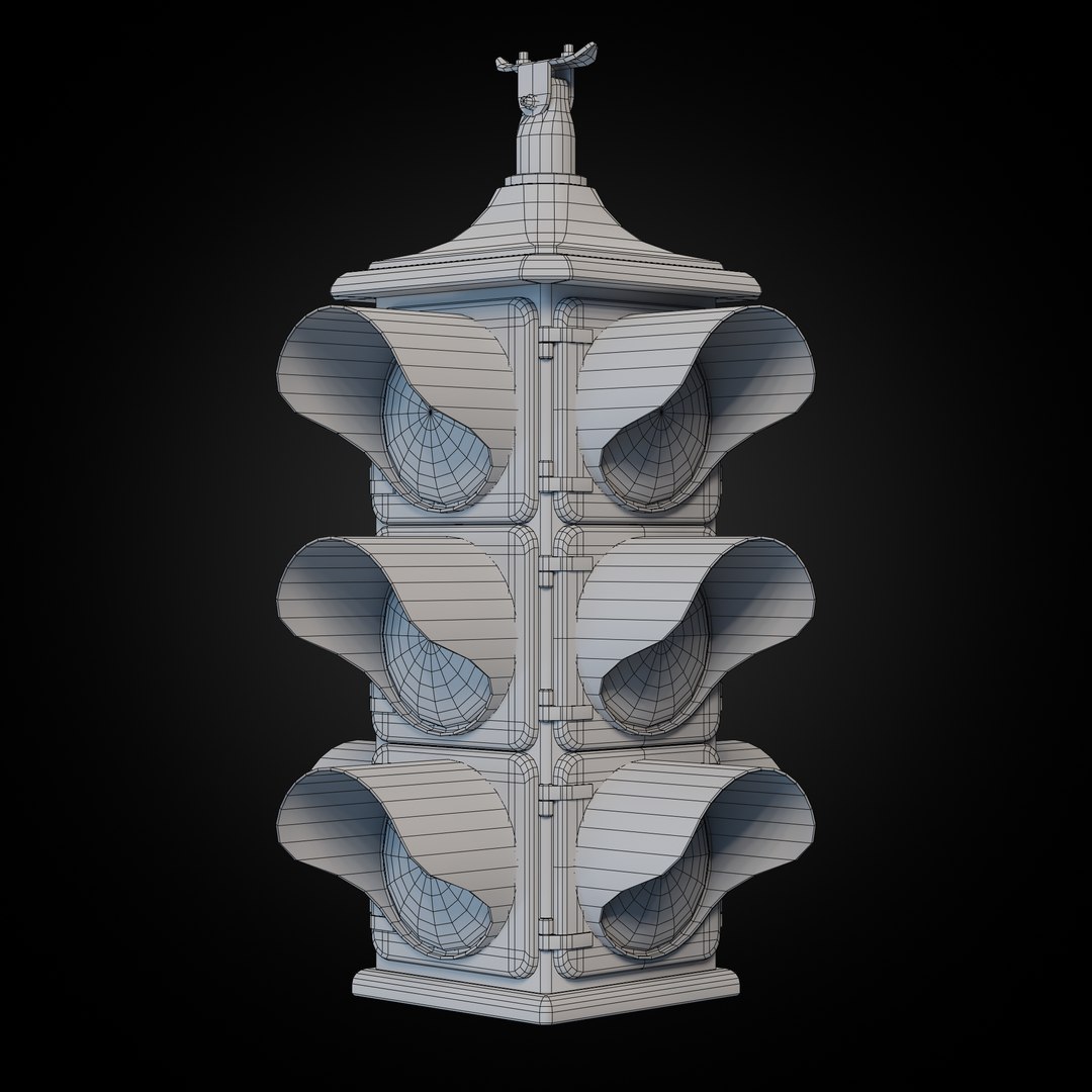 3D Yellow Traffic Light Low-poly Model - TurboSquid 2221869