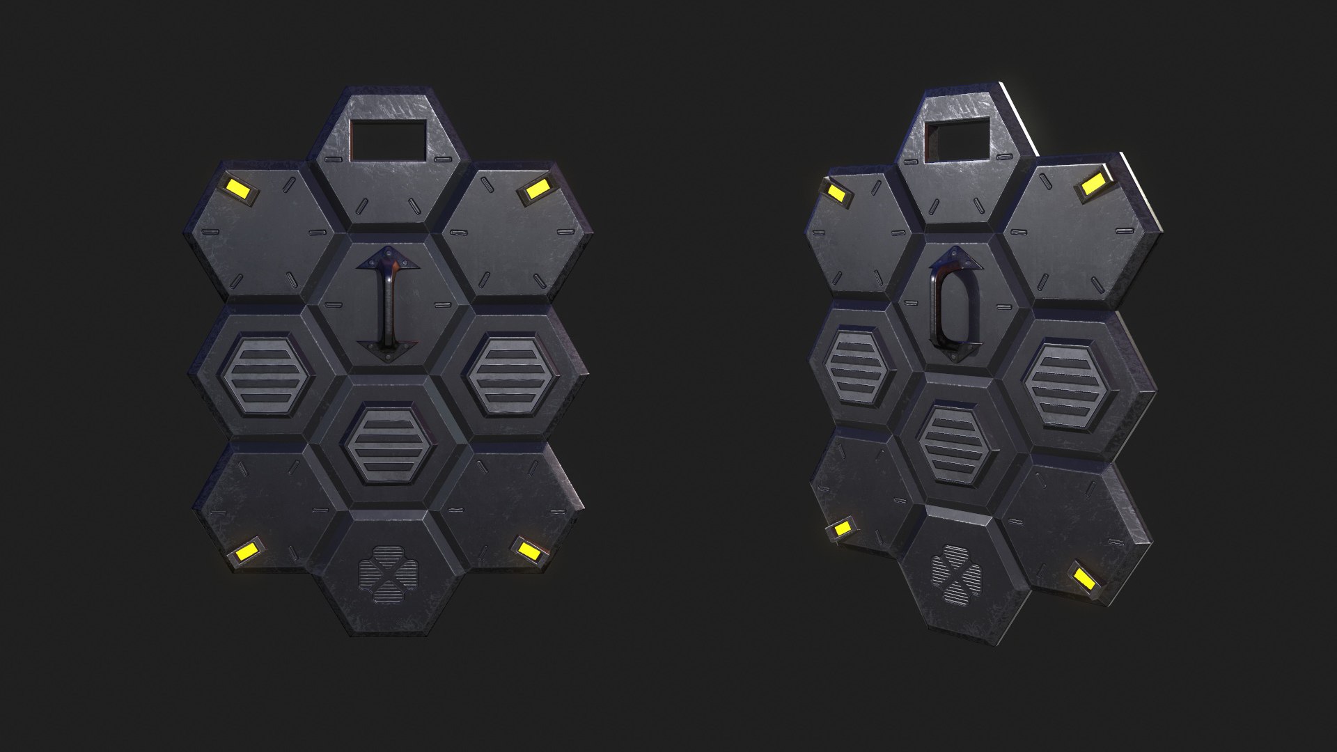 3D Sci-Fi Shield 4 Model - TurboSquid 1726596