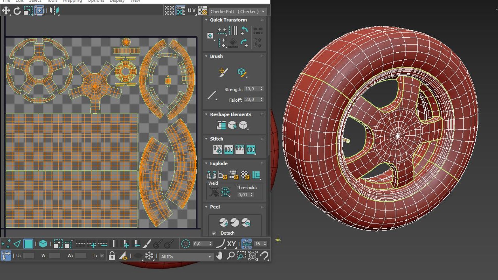 Old Wheels For Car PBR 3D - TurboSquid 1758585