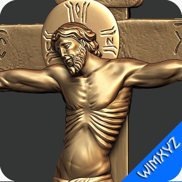 3d jesus cross jewelry model