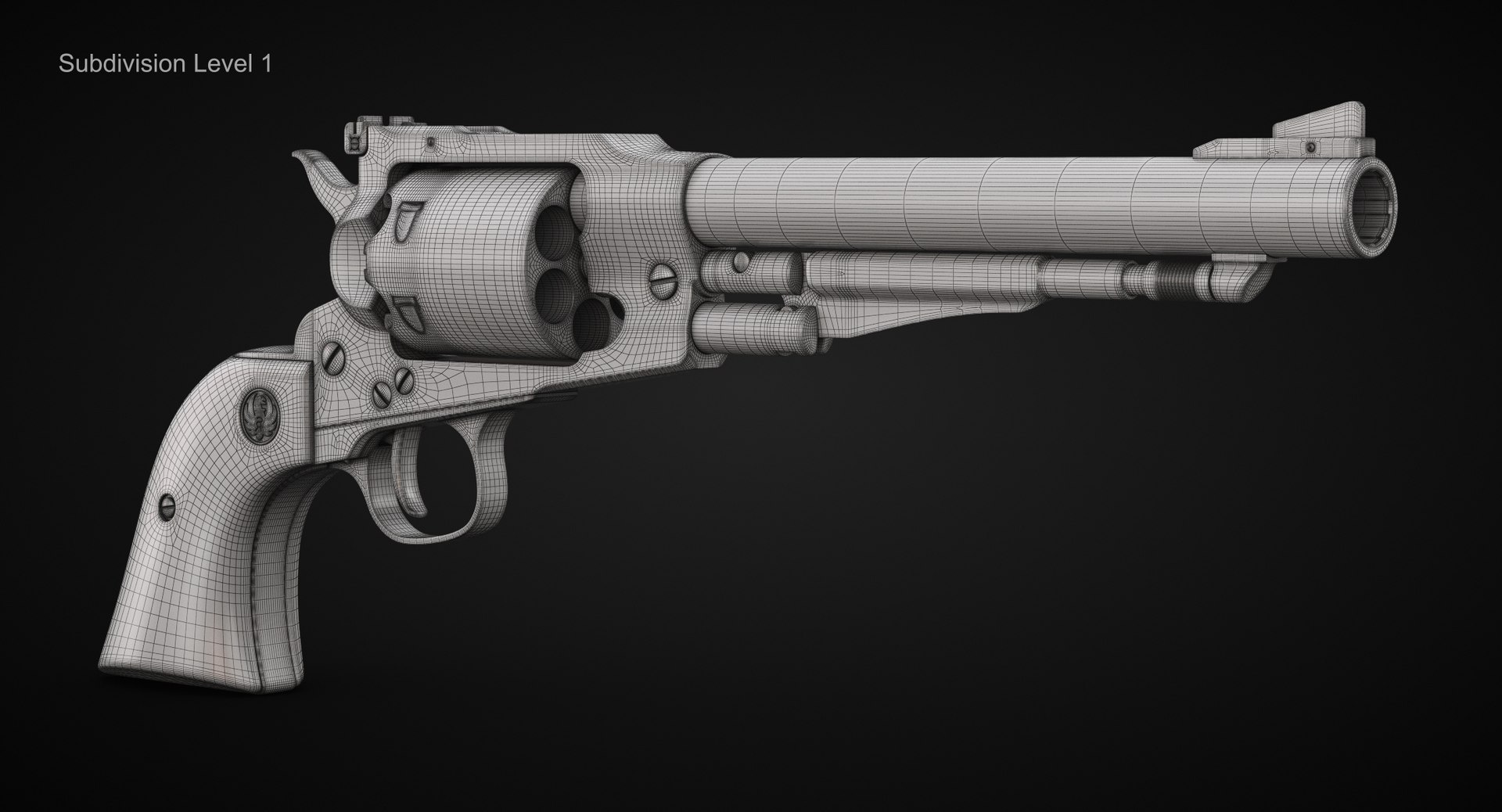 3D Model Pistol Revolver - TurboSquid 1196926