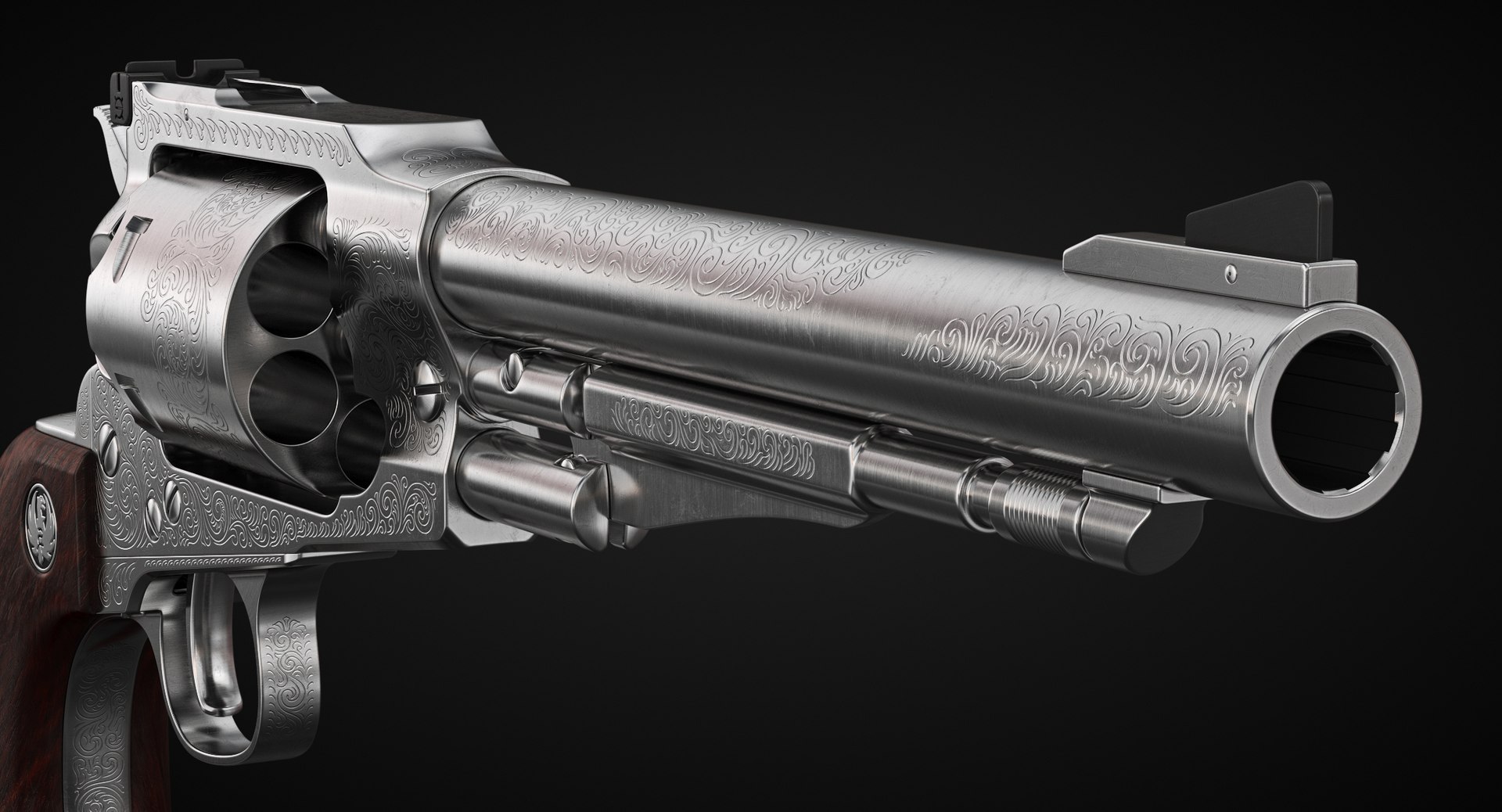3D Model Pistol Revolver - TurboSquid 1196926