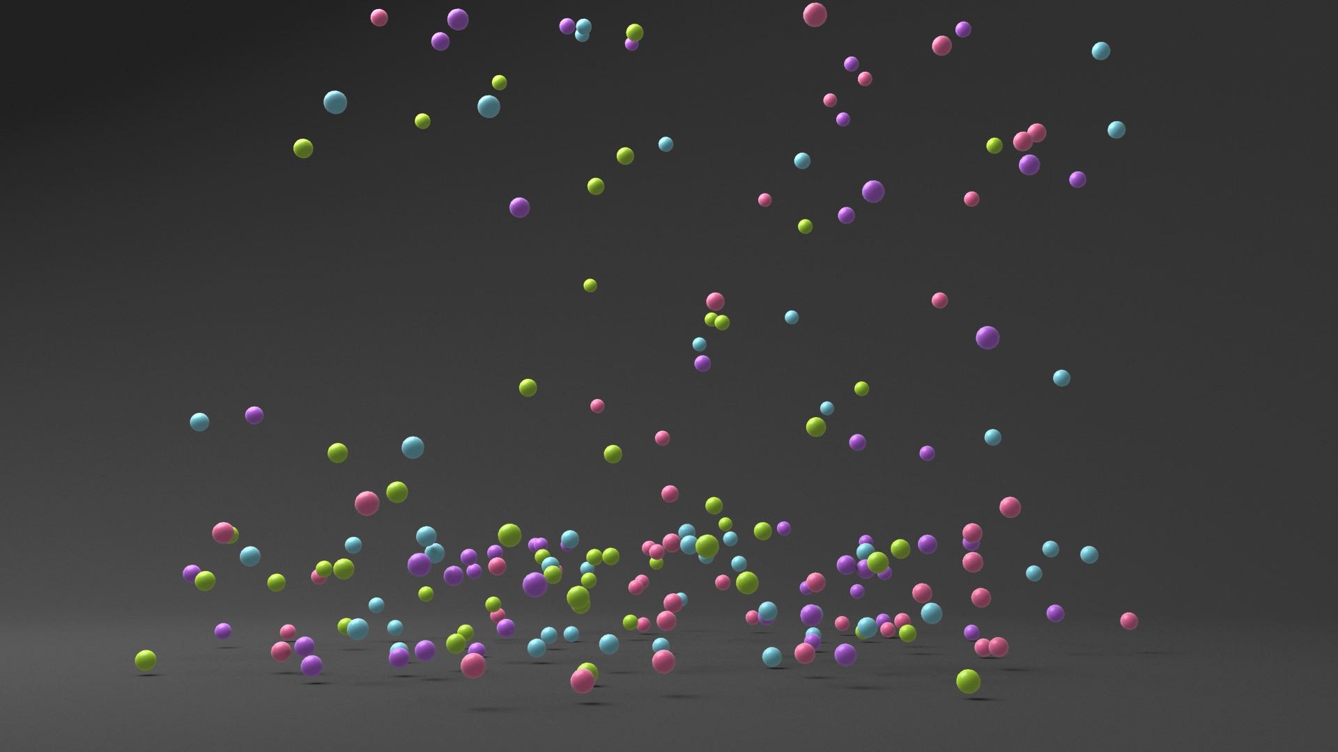 Balls Falling Model - TurboSquid 1501198