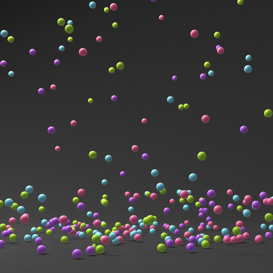 Balls Falling Model - TurboSquid 1501198