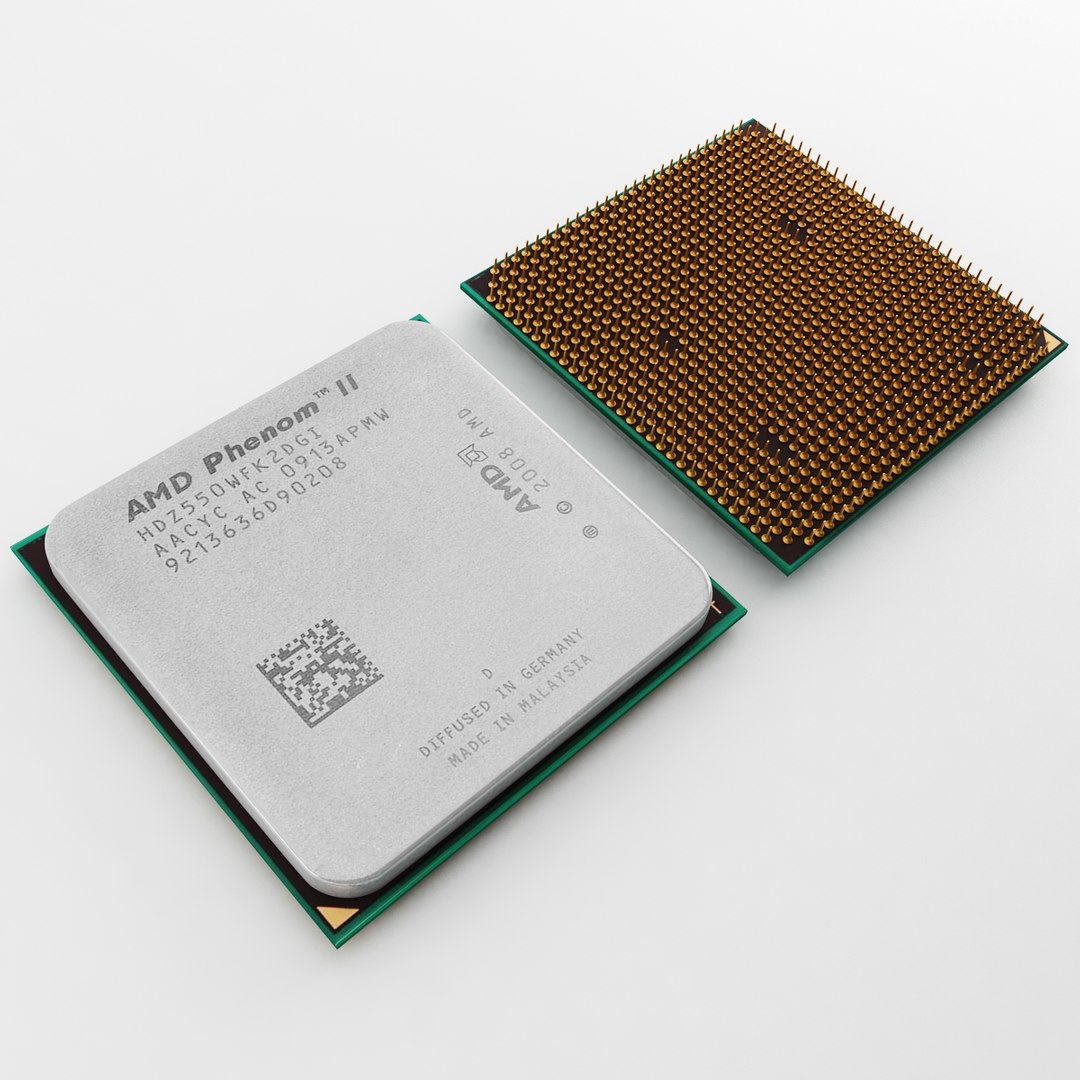 Amd Phenom Ii Cpu 3D Model - TurboSquid 1301536