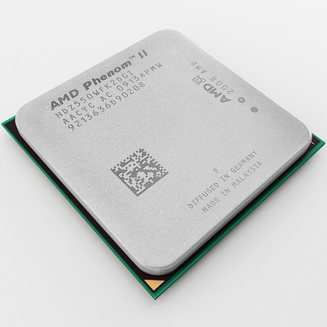Amd Phenom Ii Cpu 3D Model - TurboSquid 1301536