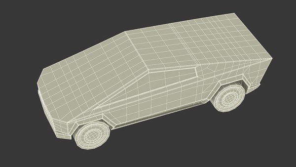 modelo 3d Caricatura del Tesla Cybertruck manipulado - TurboSquid 2350568