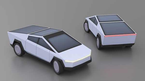 modelo 3d Caricatura del Tesla Cybertruck manipulado - TurboSquid 2350568