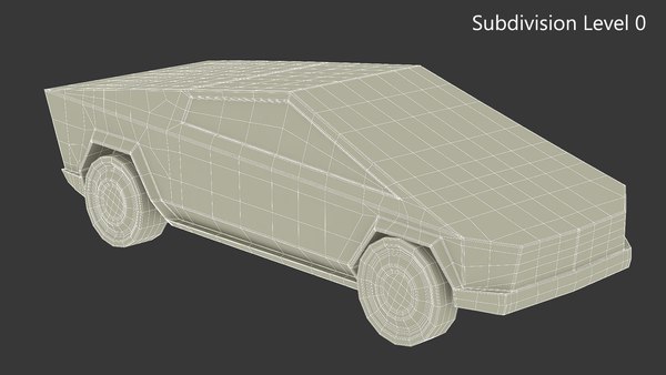 modelo 3d Caricatura del Tesla Cybertruck manipulado - TurboSquid 2350568