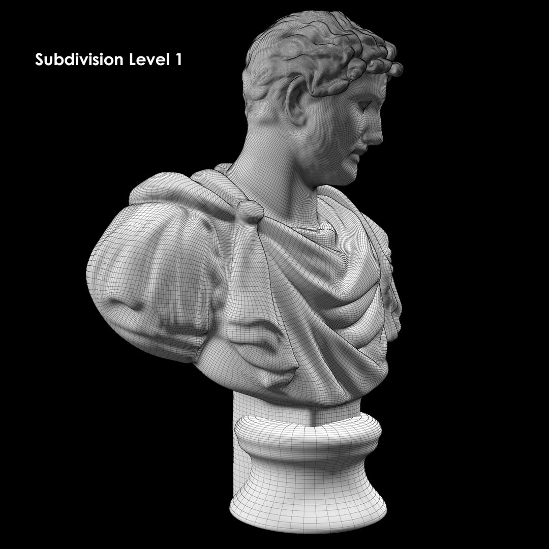Statue Marble Bust 3d Obj