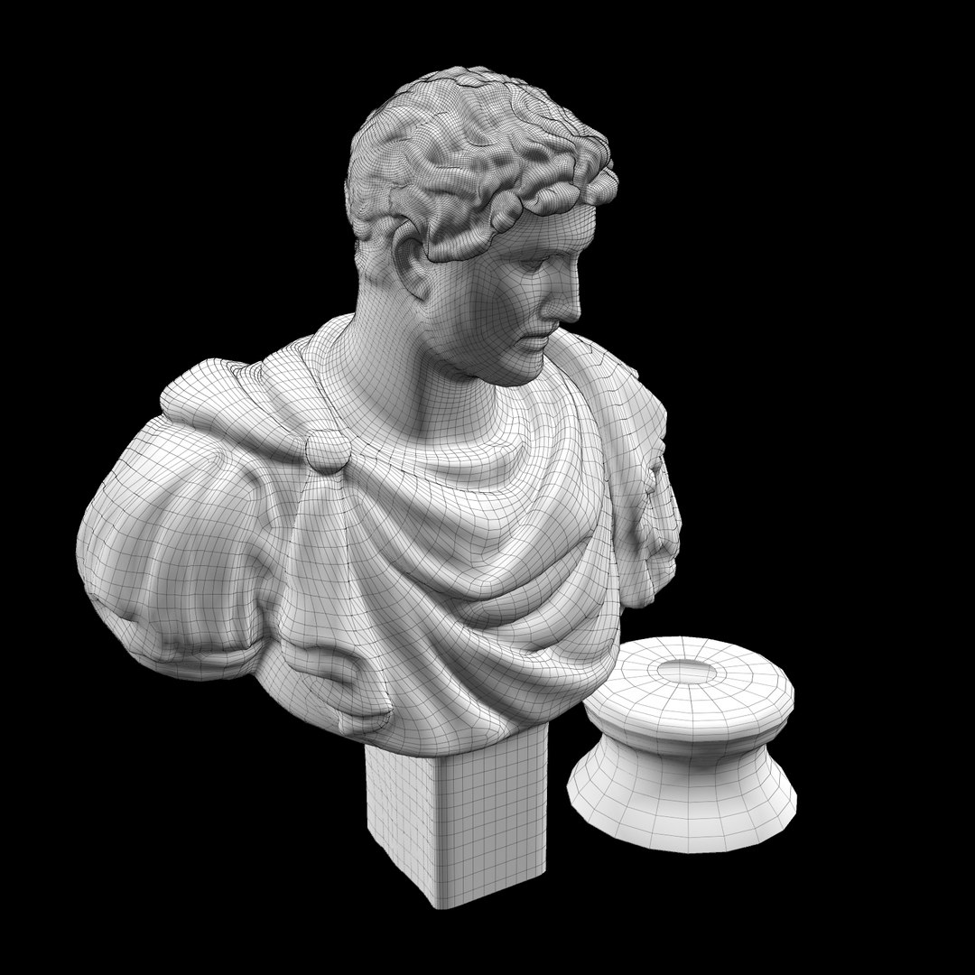 Statue Marble Bust 3d Obj