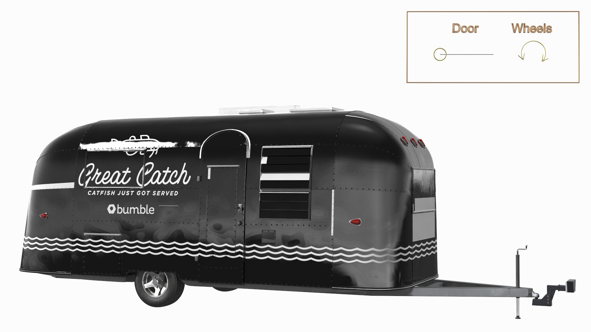 black catering van