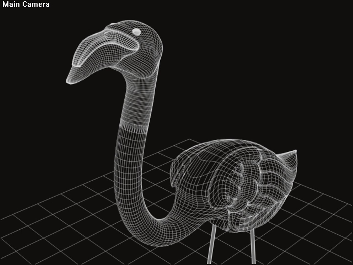 3d Plastic Flamingo