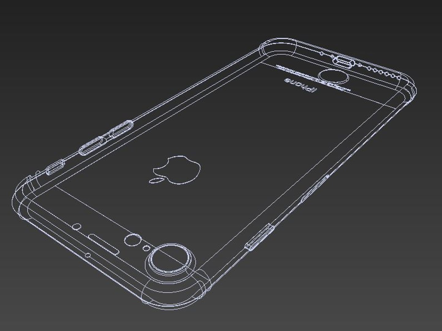 3d model realistic apple iphone 7