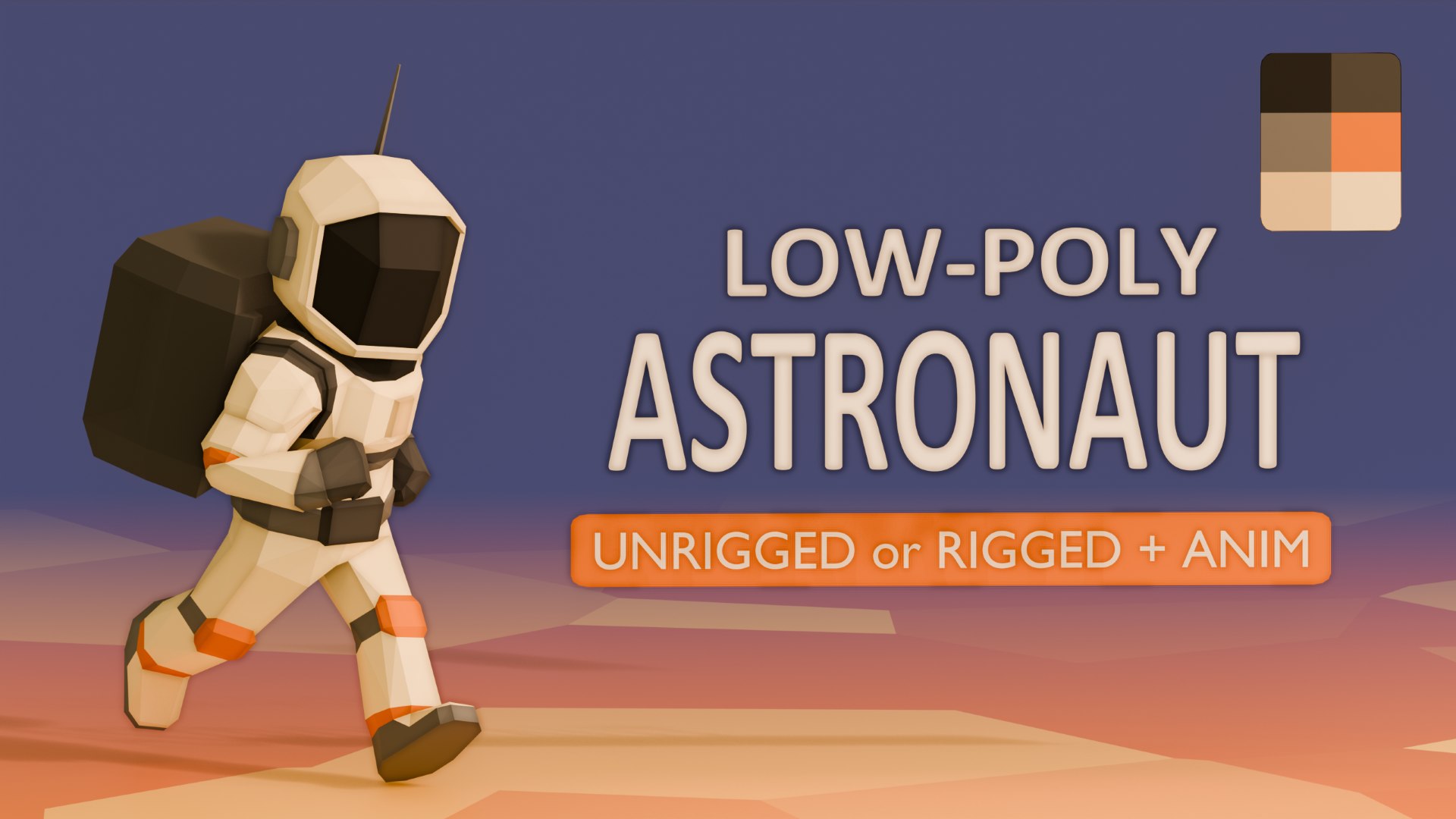 RIGGED LOW-POLY ASTRONAUT 3D Model - TurboSquid 2434917