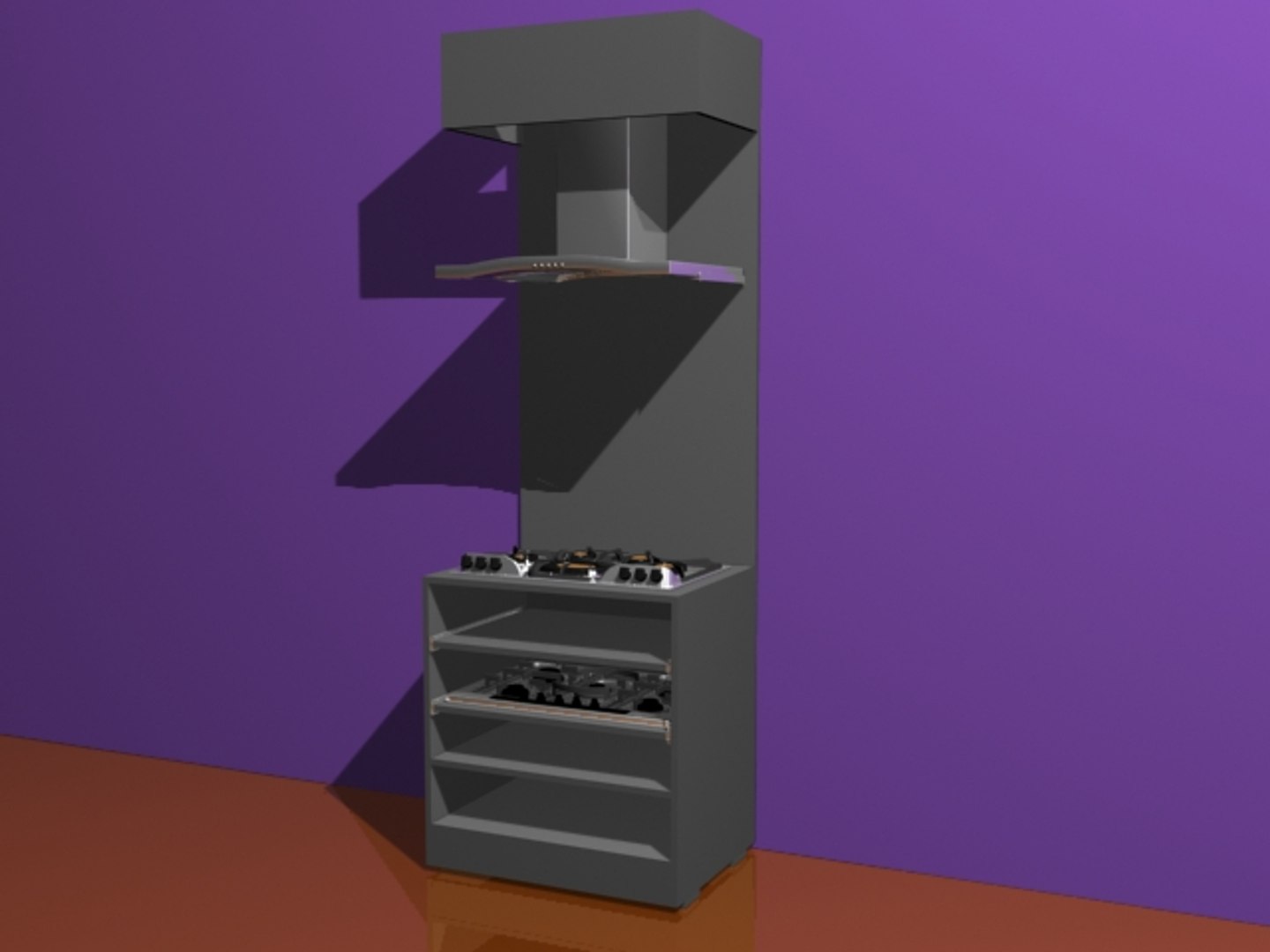 3d Chimney Hob Display Stand