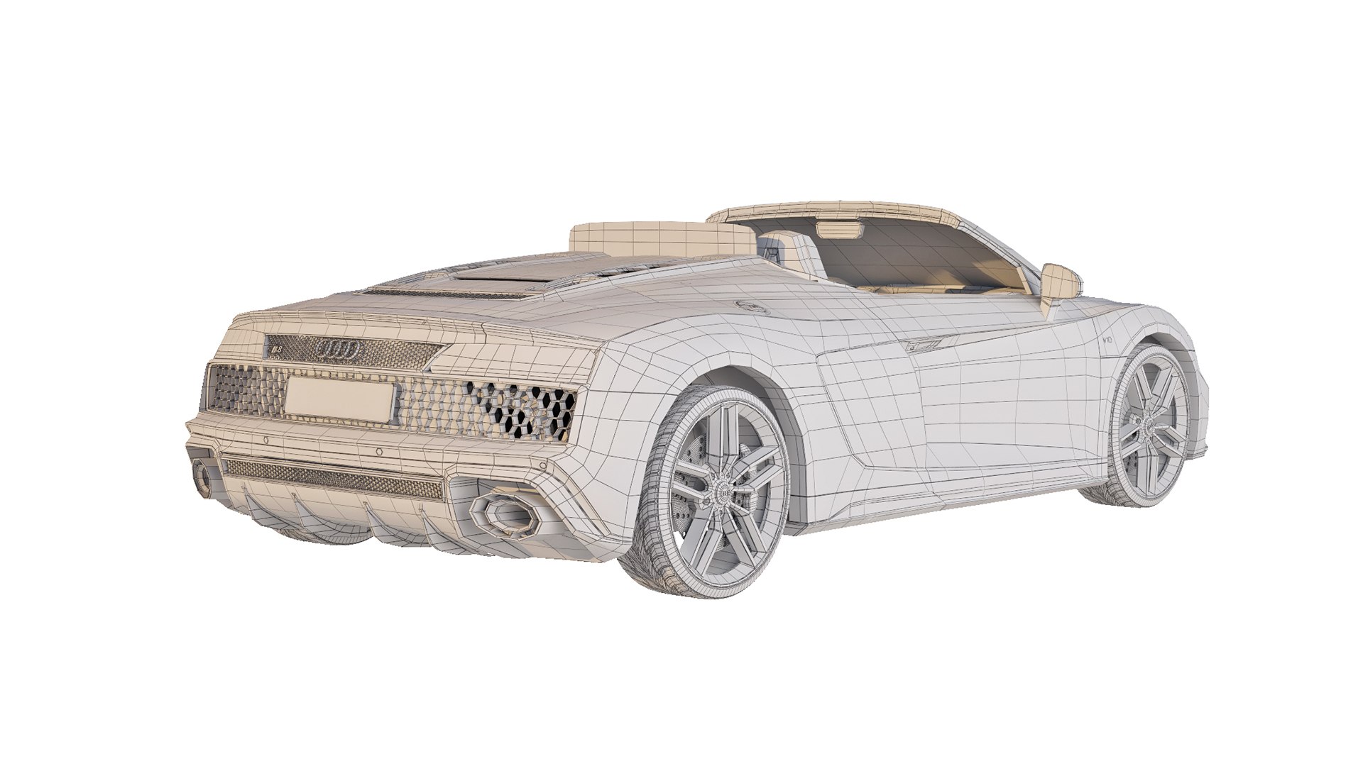 3D Audi R8 Spyder 2021 Open Roof - TurboSquid 1887173
