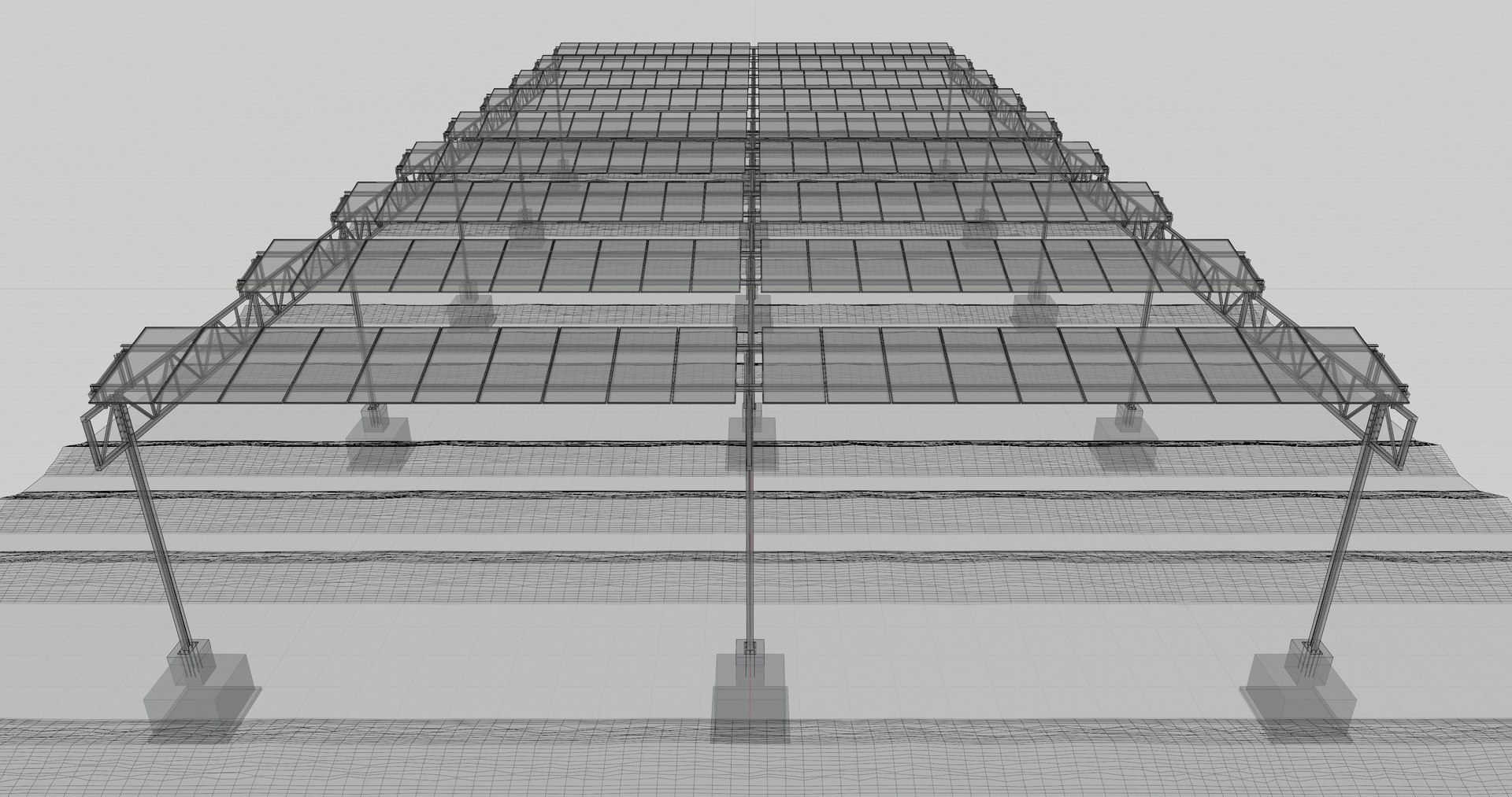 Solar Steel Construction For Farms Type-1 3D model - TurboSquid 2148301