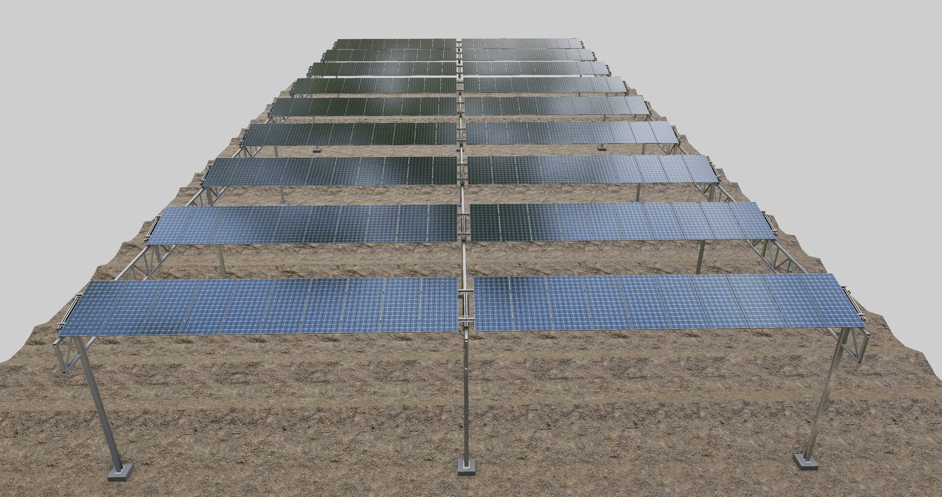 Solar Steel Construction For Farms Type-1 3D Model - TurboSquid 2148301