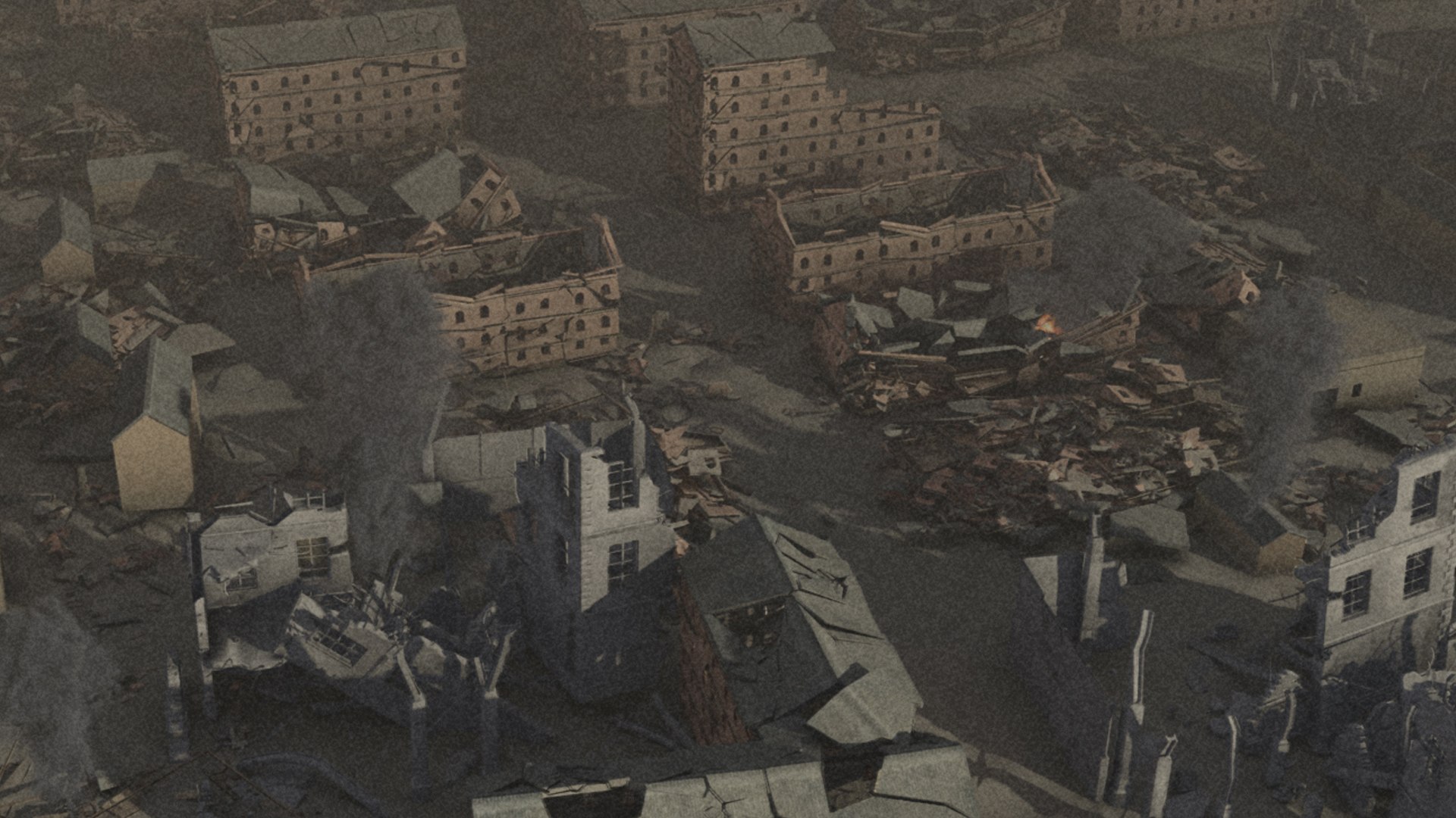 Battlefield Abandoned City Ruins Of World War Ii Battle 3D Model ...