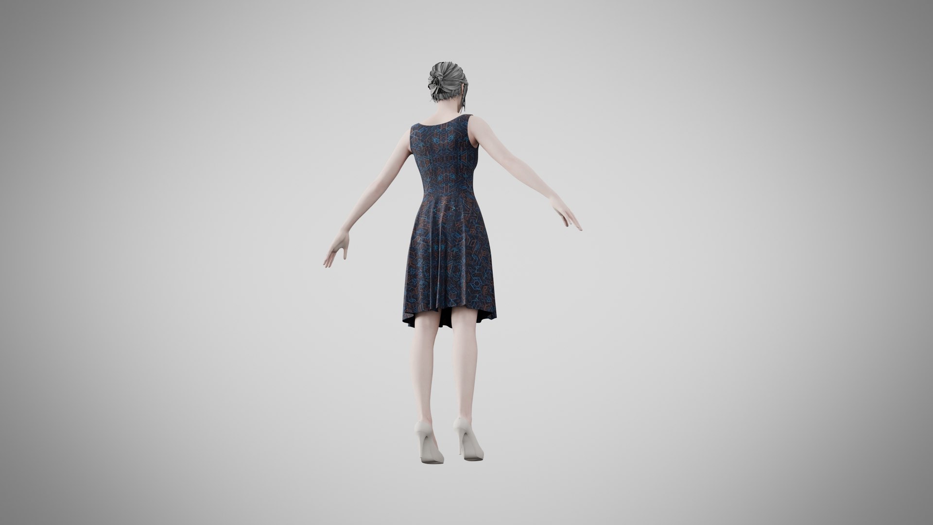 Dress 36 Neon Circuit Blocks Model - TurboSquid 2503395