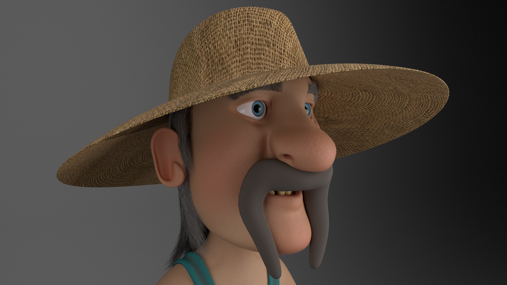 3D cartoon redneck - TurboSquid 1315194