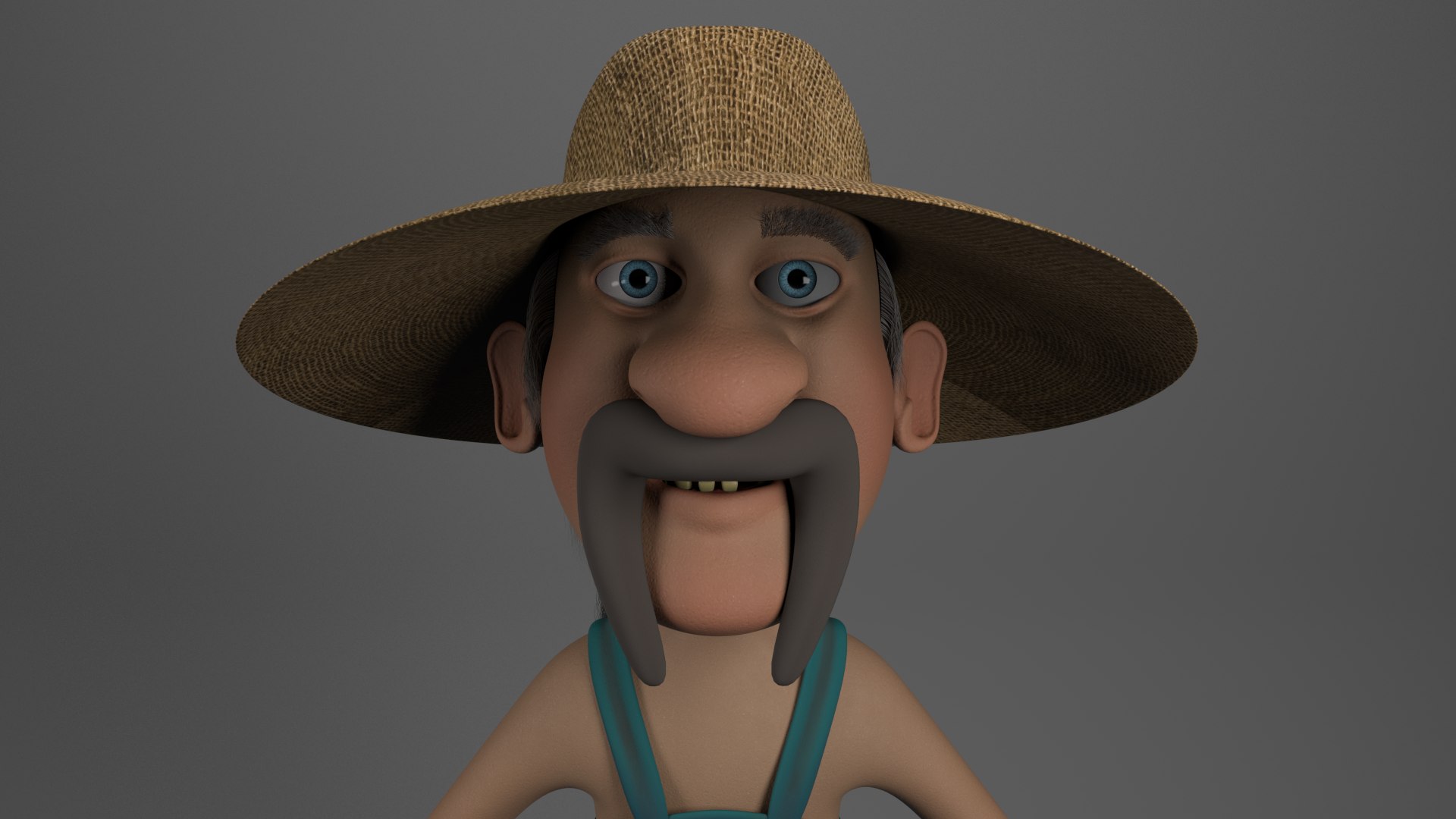 3D cartoon redneck - TurboSquid 1315194