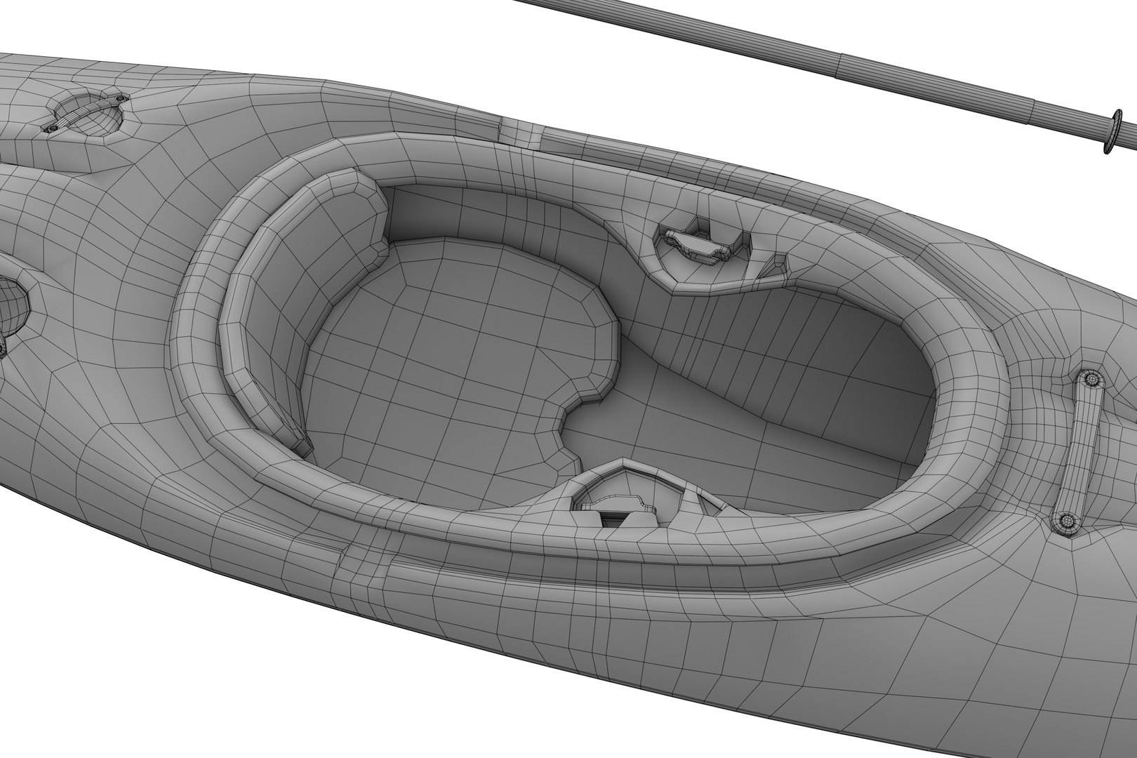 Kayak With Paddle 3D Model - TurboSquid 2206544