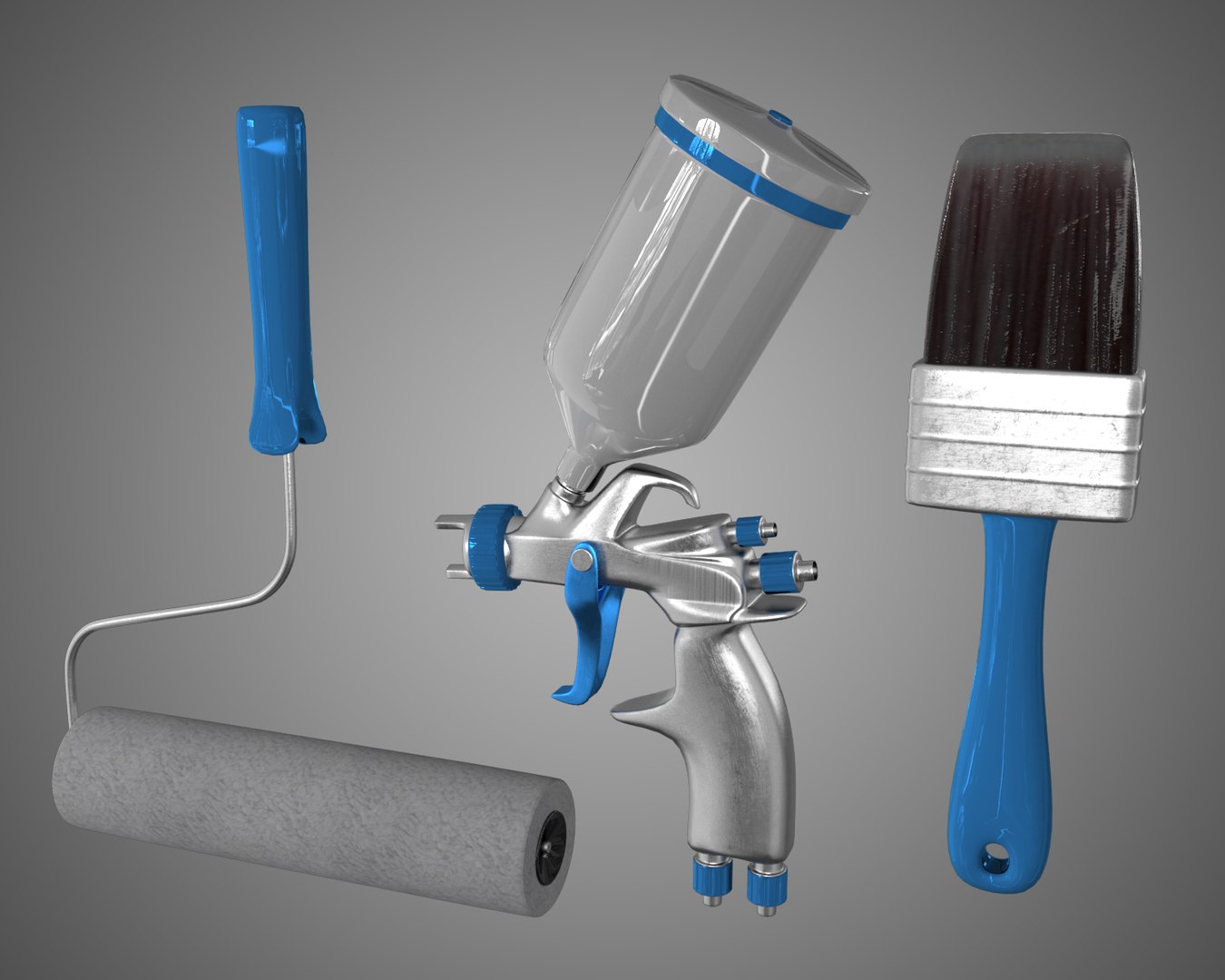 3d Model Paint Tools Brush Pulvelizatora