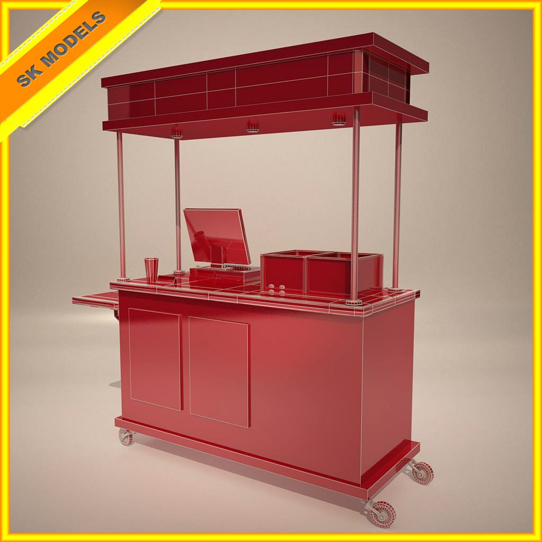 3d Model Of Food Cart