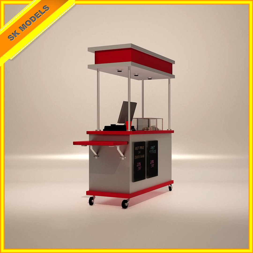 3d Model Of Food Cart