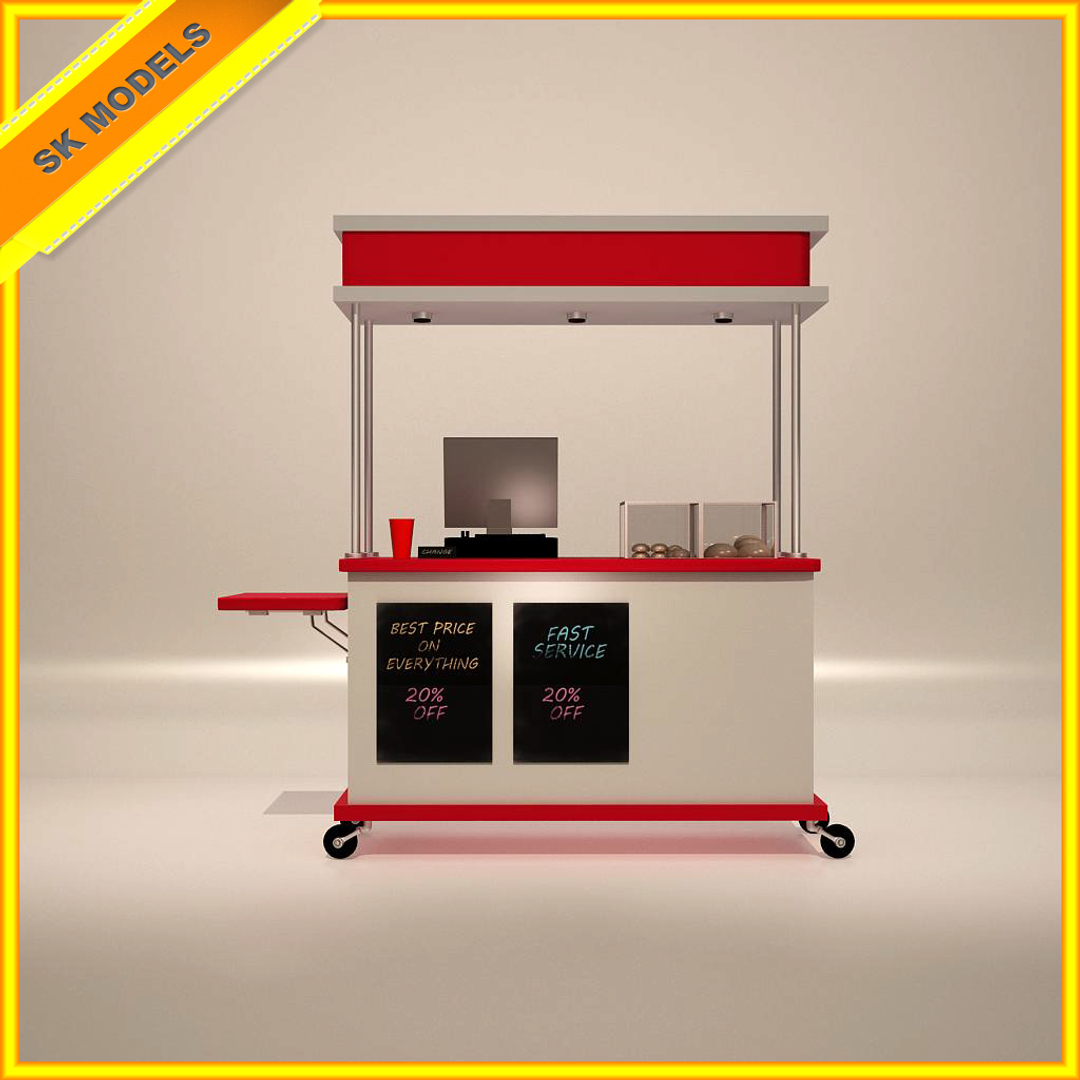 3d Model Of Food Cart