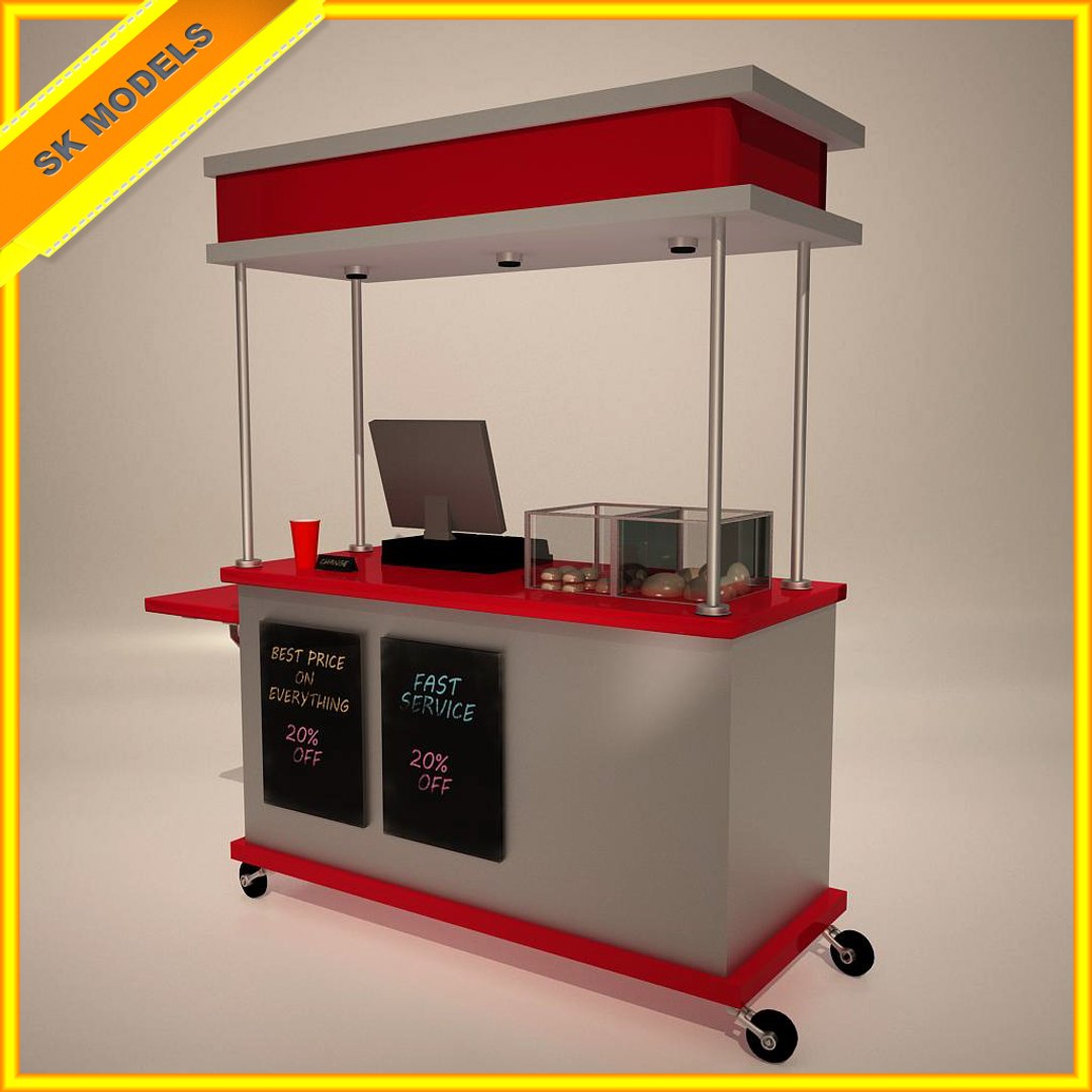 3d Model Of Food Cart