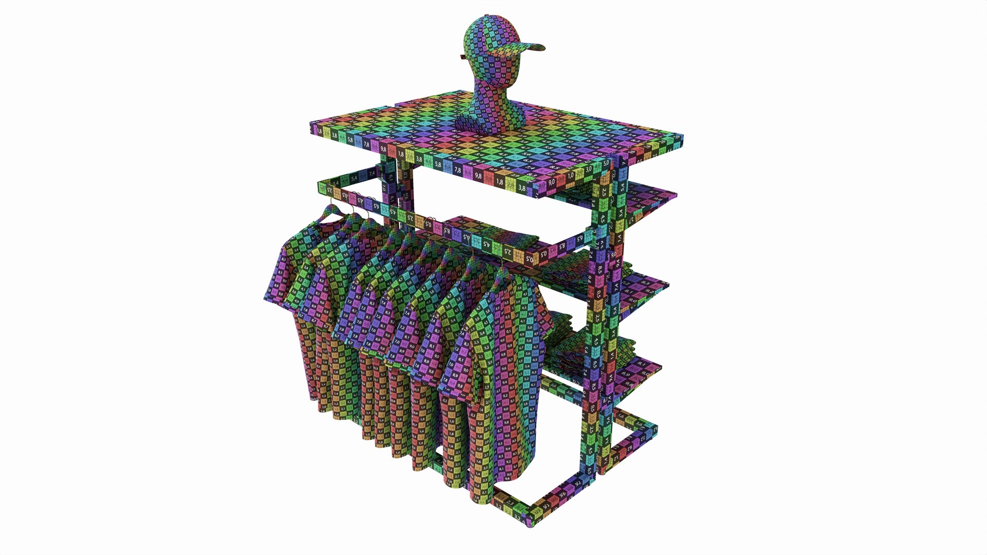 3D Model Store Island Merchandiser Display System - TurboSquid 2226113