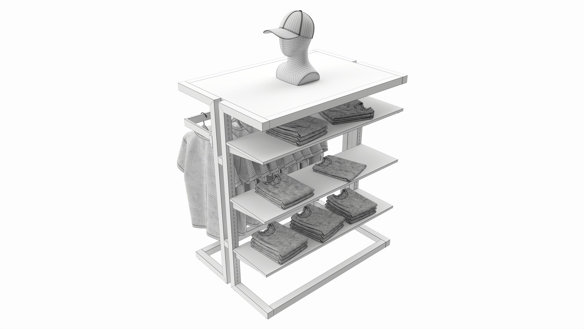 3D Model Store Island Merchandiser Display System - TurboSquid 2226113