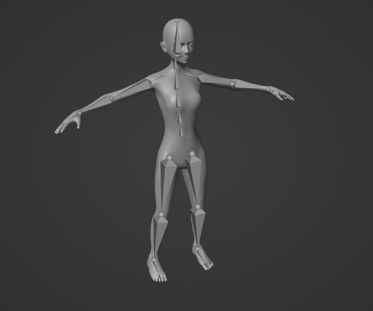3D Girl Kid Body Base Mesh Animated Rigged 20k Polygons - TurboSquid ...