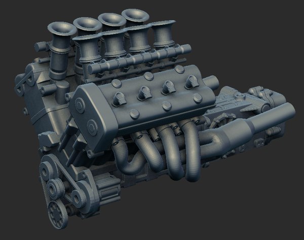 V8 engine model - TurboSquid 1342789