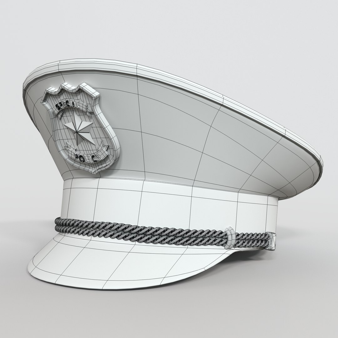 Police Hat 3D Model - TurboSquid 1560316