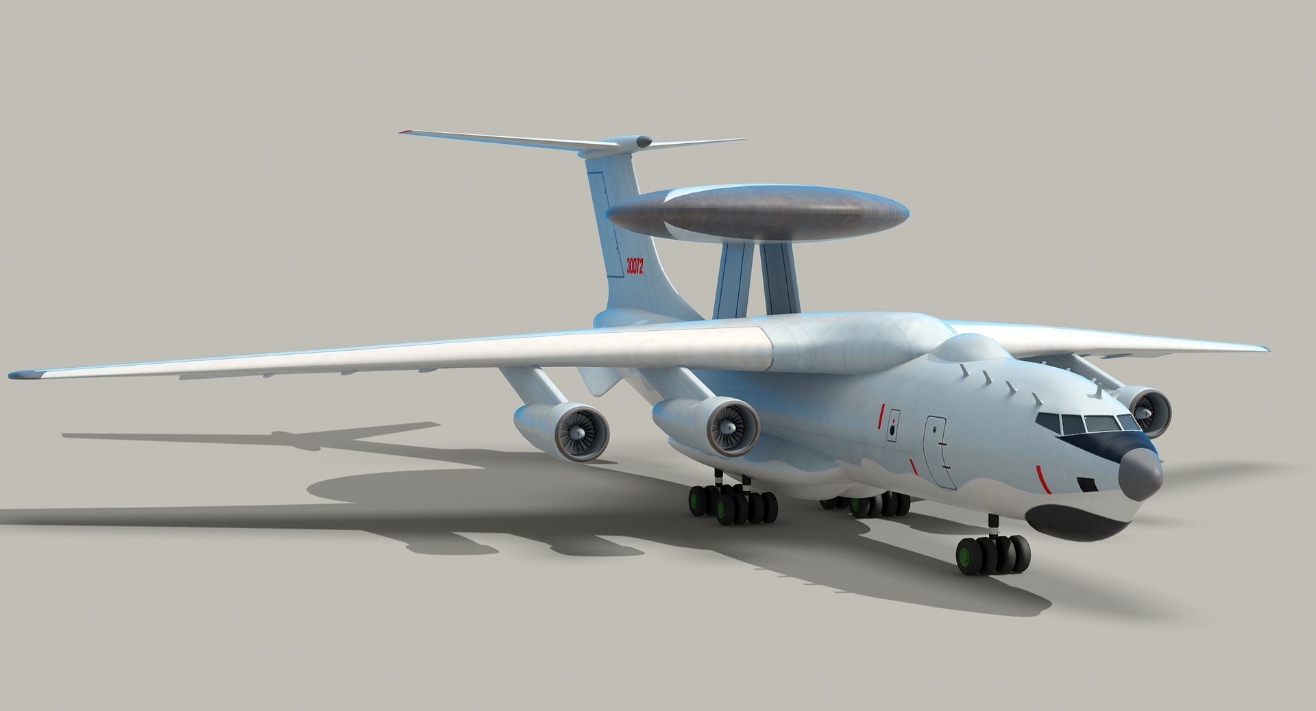 3D Chinese Awacs Kj-2000 Model - TurboSquid 1154284