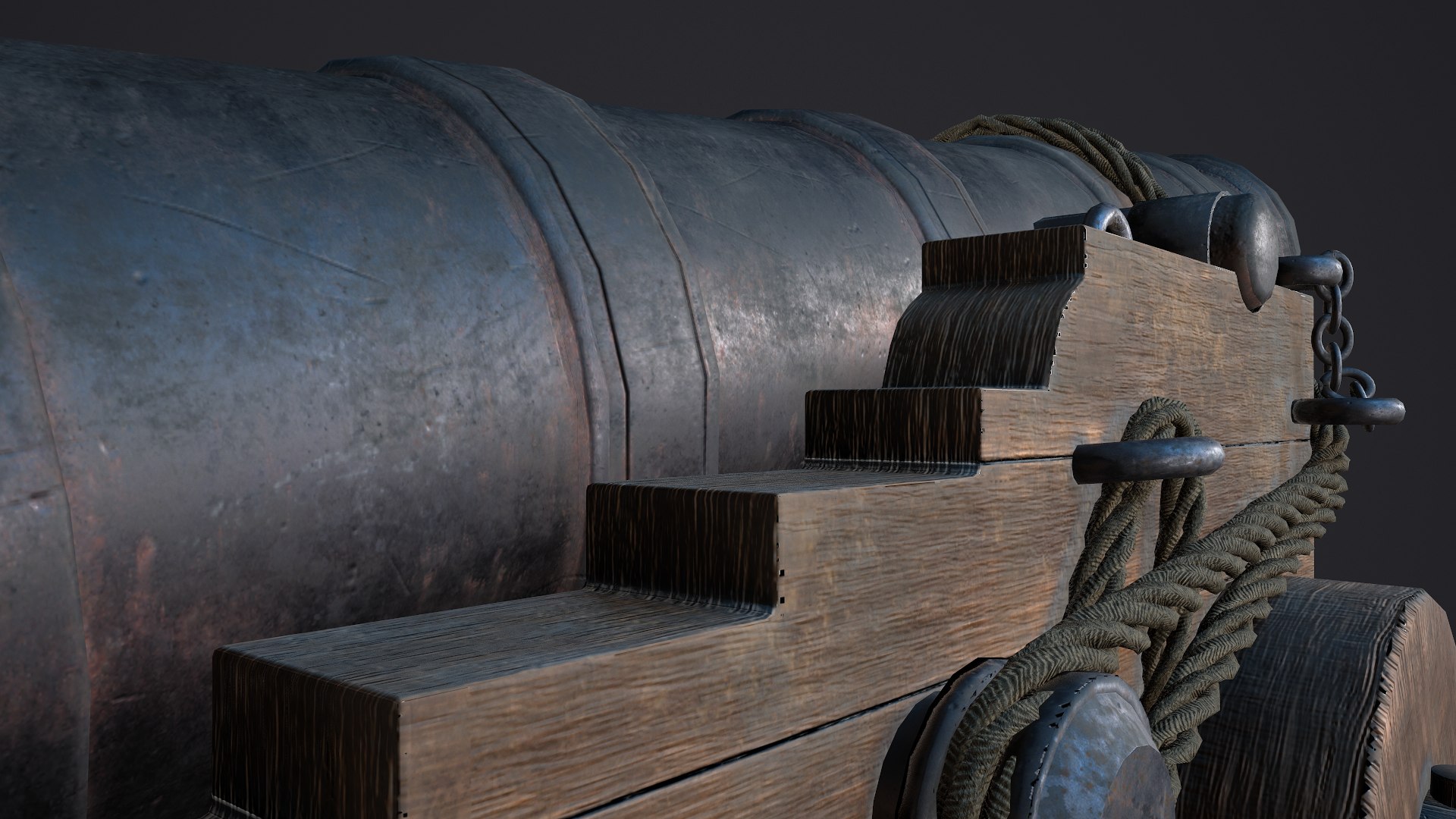 Ready cannon model - TurboSquid 1636440