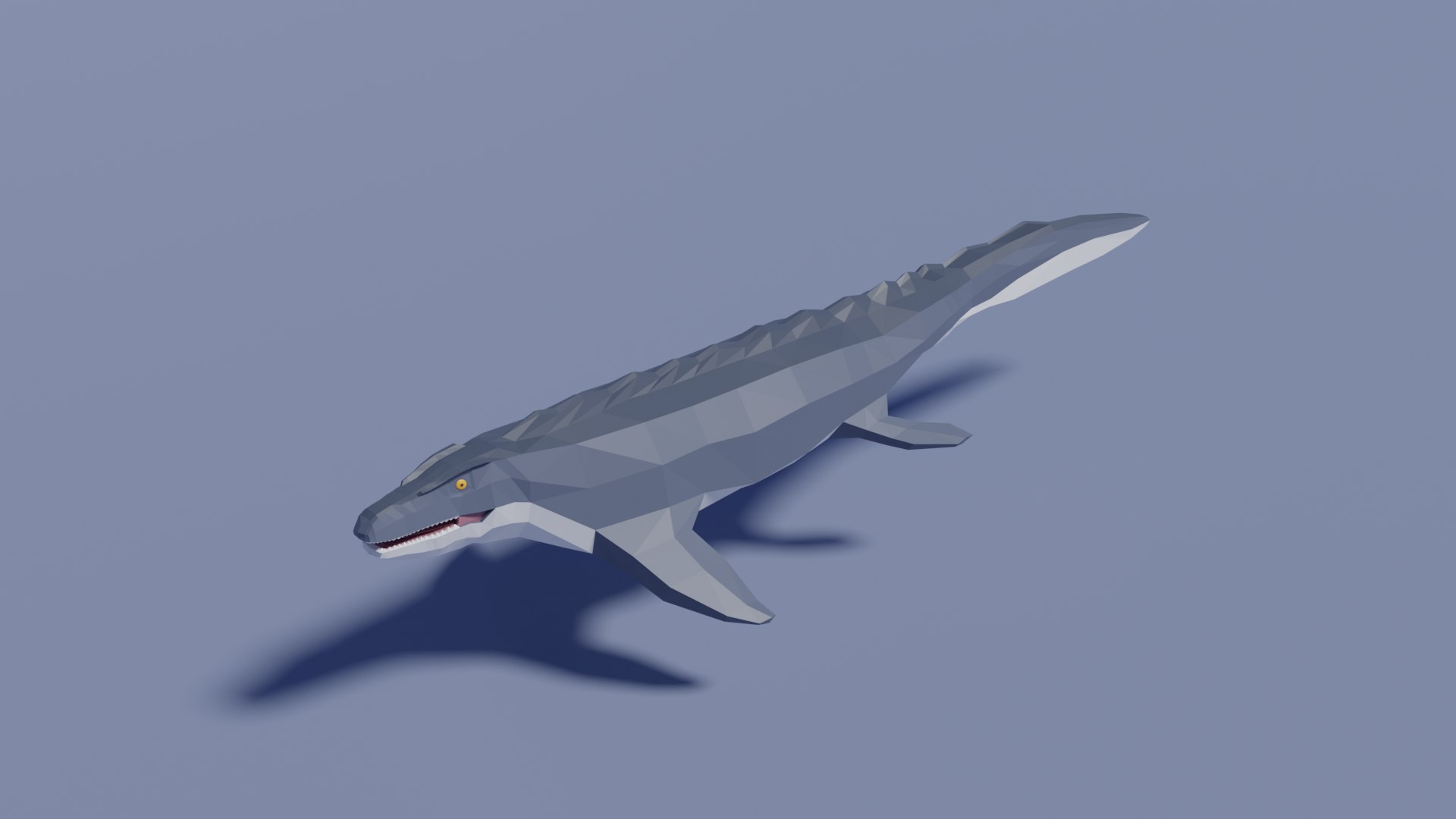 Low-poly Mosasaurus 3D Model - TurboSquid 1777145