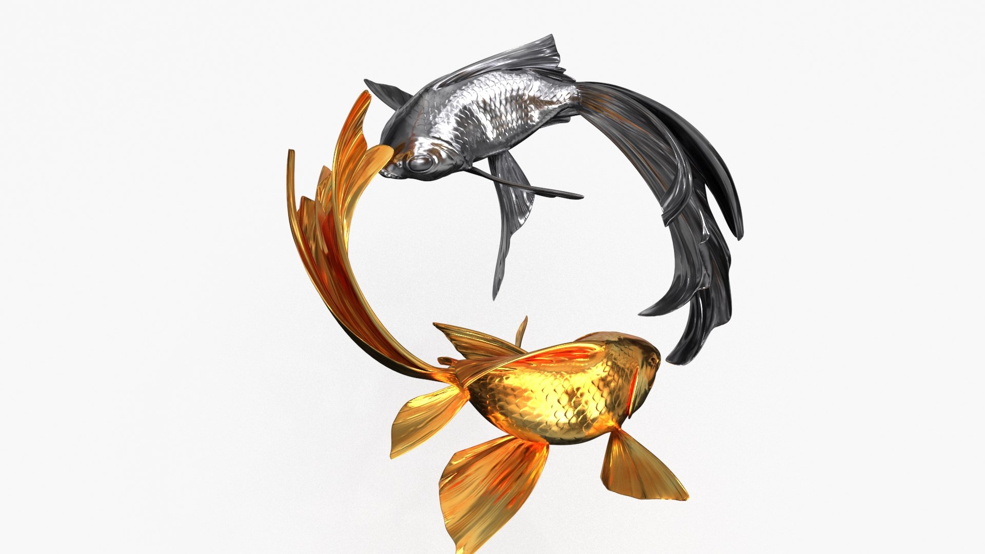 3D Yin Yang Fish - TurboSquid 1621361